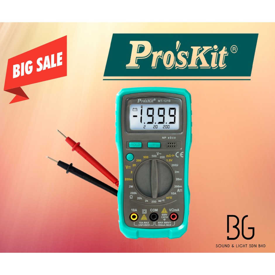 PRO'SKIT MT1210 Compact Digital Multimeter | Shopee Malaysia