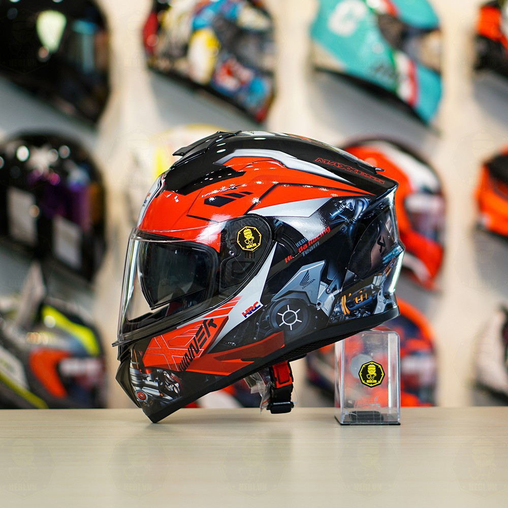 Yohe 981 Fullface Hat with 2 glasses with Red Winner Decal Sticker ...