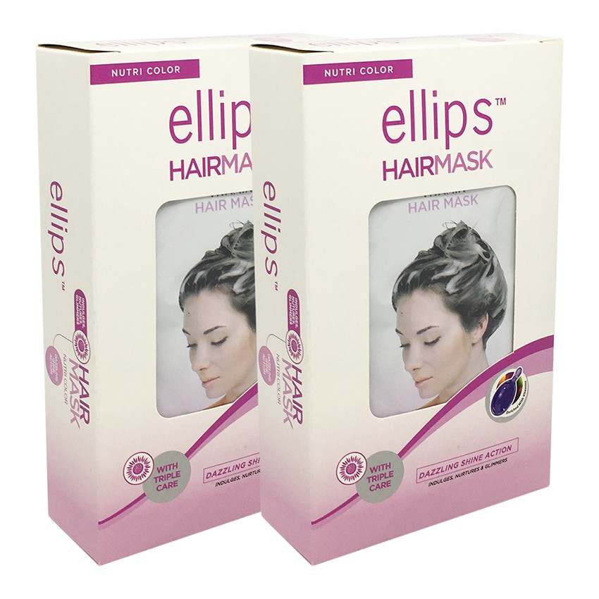 Ellips Hair Mask - Nutri Color with Triple Care Formulation 20g (8 ...