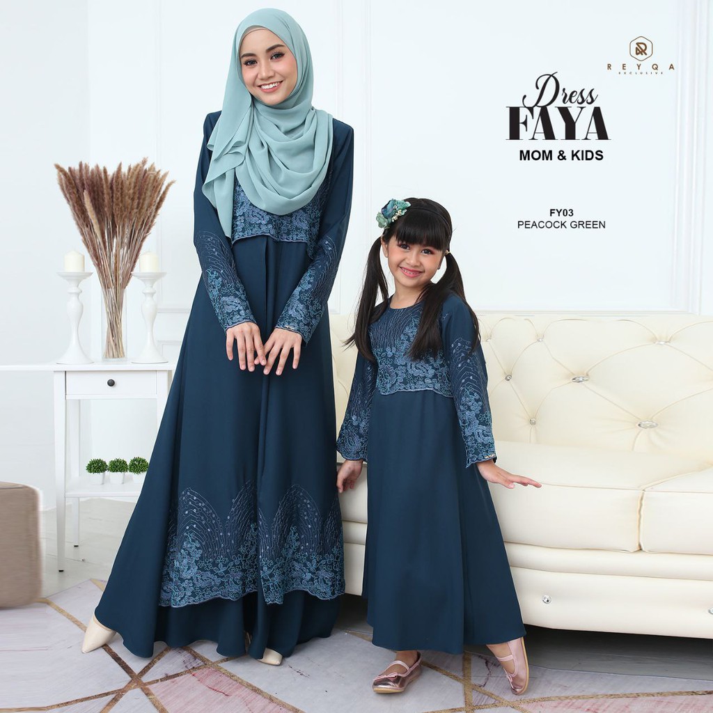 DRESS FAYA KIDS LABUH | DRESS SULAM BUDAK | DRESS ANAK PEREMPUAN (4-12Y ...