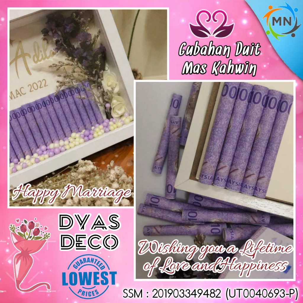 Gubahan Duit Mas Kahwin (Hantaran) - Tunang | Marriage Fiance - Happy ...