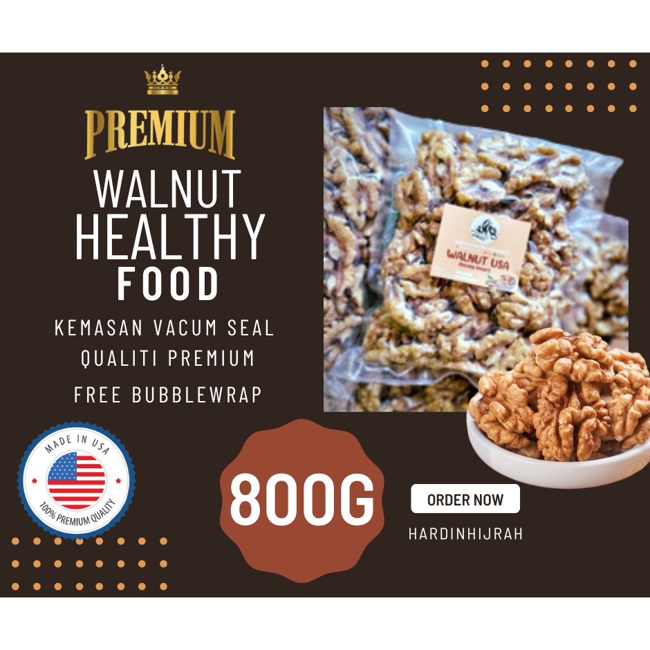 Premium Raw Walnut ( Unsalted ) KACANG WALNUT TANPA CENGKERANG PACK ...
