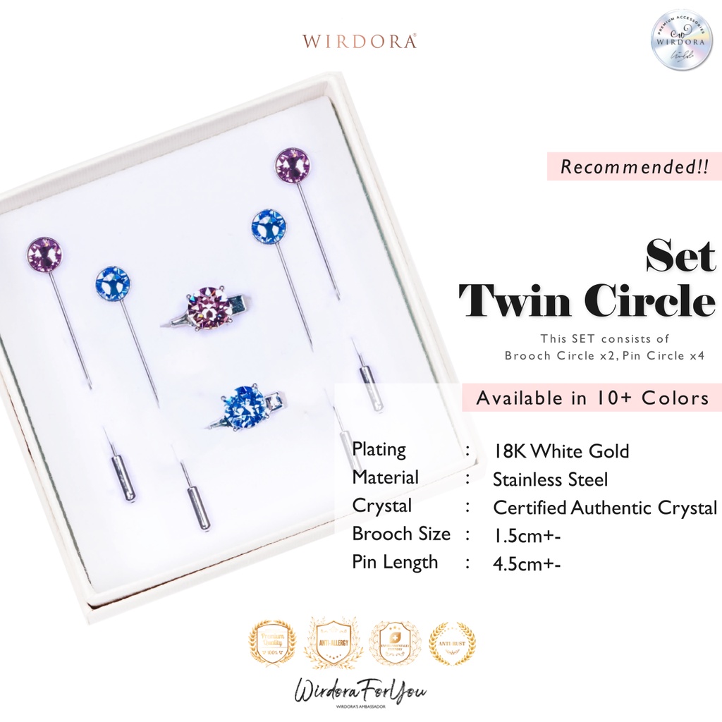 WIRDORA SET BASIC TWIN CIRCLE WITH CERTIFIED AUTHENTIC CRYSTAL / HIJAB ...