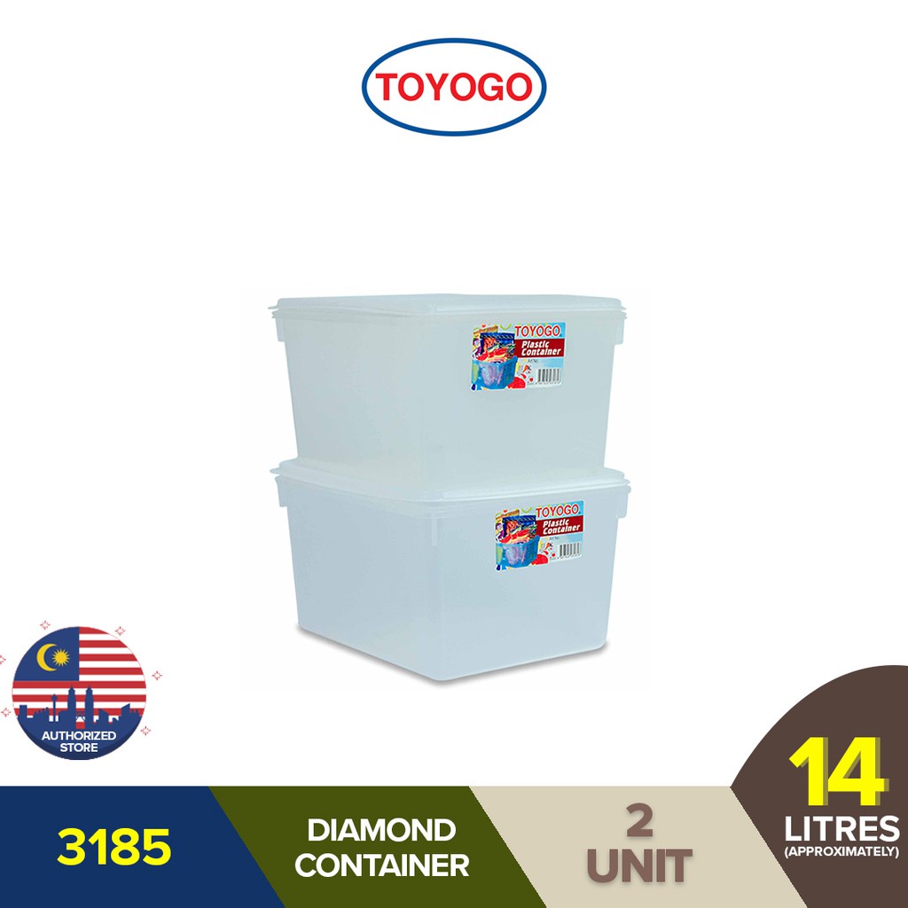 TOYOGO Diamond Food Container with Tight Cover 3185 (13L) [4 units ...
