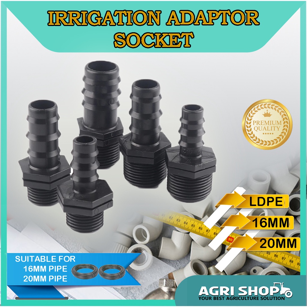 Agrishop 16mm X 3/4" Male Threaded Director Irrigation Hose Pipe ...