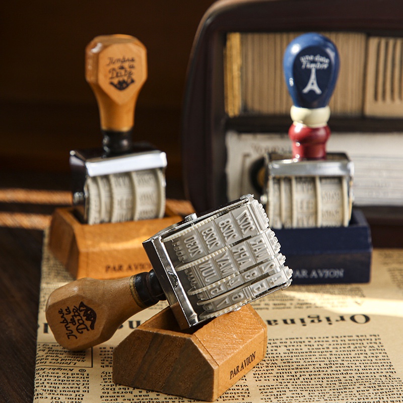Vintage Date Planner Stamp Personality Art Retro Stamps for ...