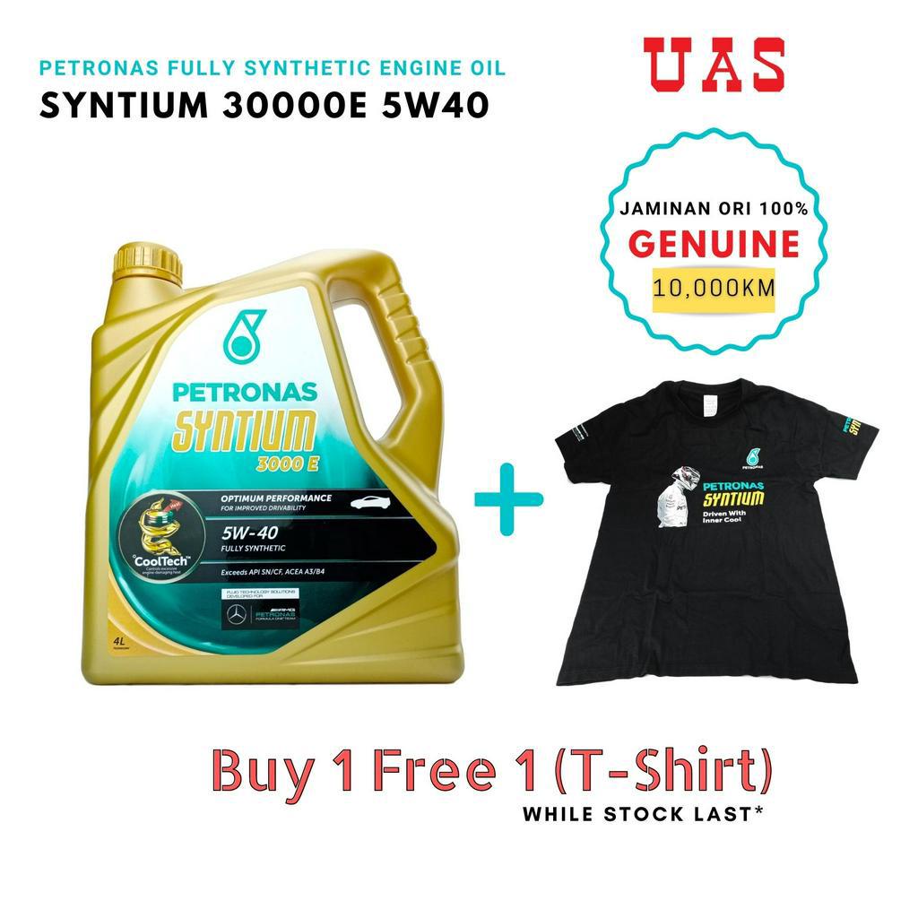 PETRONAS Fully Synthetic Engine Oil SYNTIUM 3000E 5W40 With PROTON Oil ...