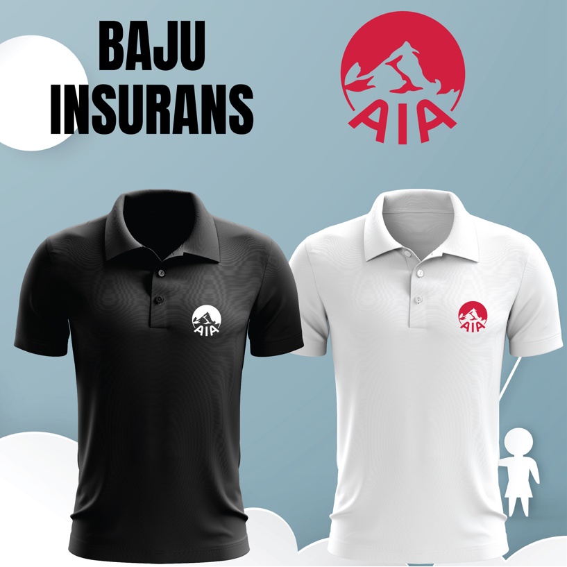 AIA Public Takaful Insuran Microfiber Polo T Shirt Dry Fit | Shopee ...