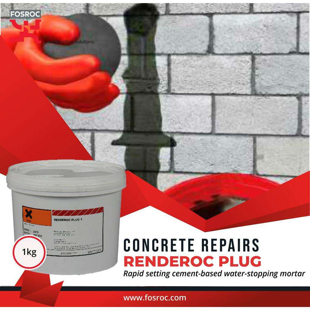 FOSROC RENDEROC PLUG (4.5KG / 1KG REPACKED) Simen Keras Cepat Kering ...