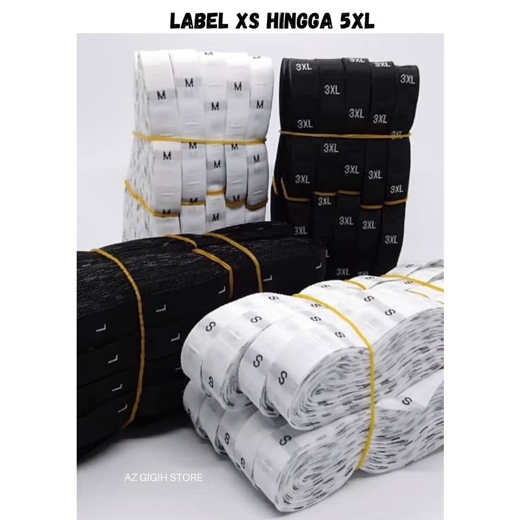 [Ready Stock] 100pcs Label Saiz / Size Label XS hingga 5XL | Shopee ...