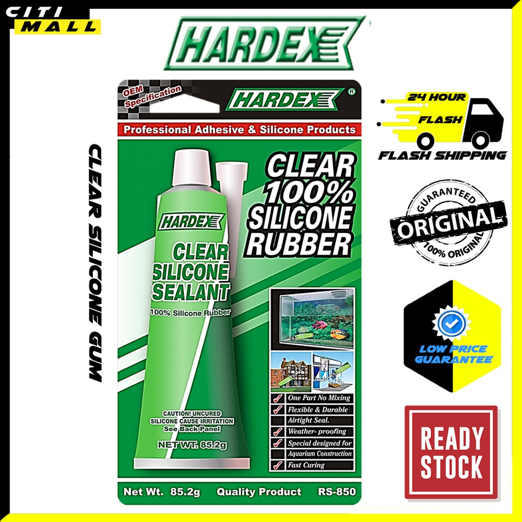 HARDX RS850 CLEAR SILICONE GUM glass home car gam kaca gam tangki ikan ...