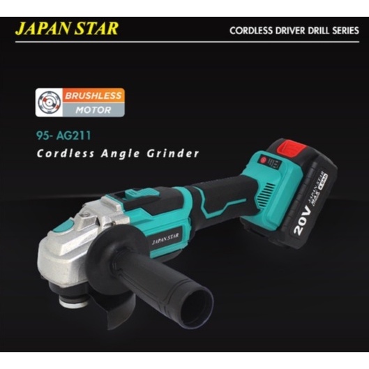 JAPAN STAR Brushless 20V Cordless Grinder Set c/w Variable Speed ...