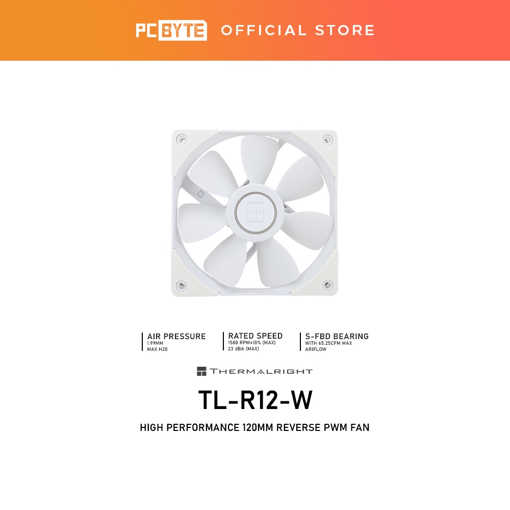 Thermalright TL-R12 Series 120mm High Performance PWN Fan - (TL-R12-W ...