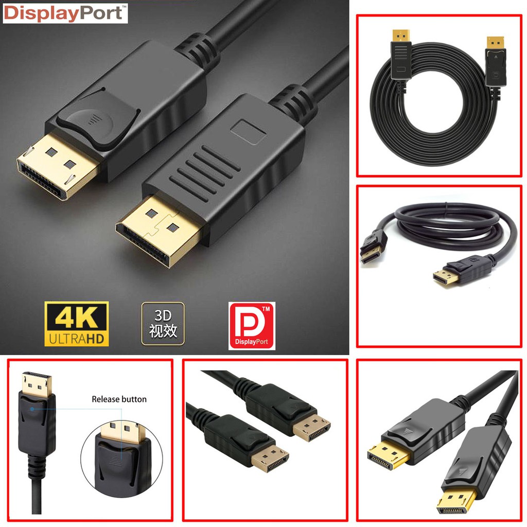 High Quality 4K 60Hz UHD DisplayPort DP Male to Male Monitor Display ...