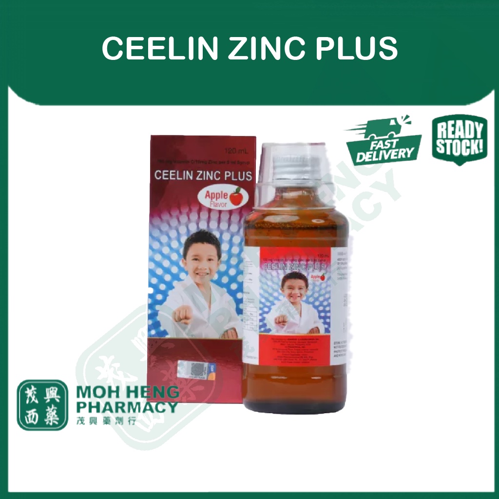 CEELIN ZINC PLUS (120ml) Apple Flavor (Exp 6/2023) | Shopee Malaysia
