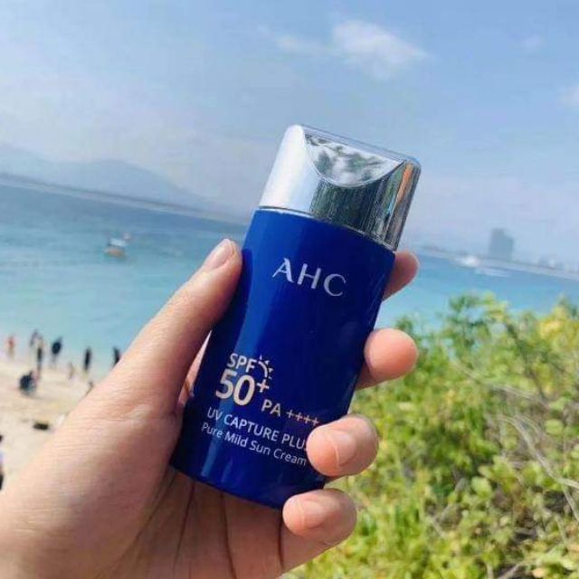 AHC UV Captured Plus Pure Mild Sun Cream 小蓝瓶防晒霜50PA+++ 50ml | Shopee Malaysia