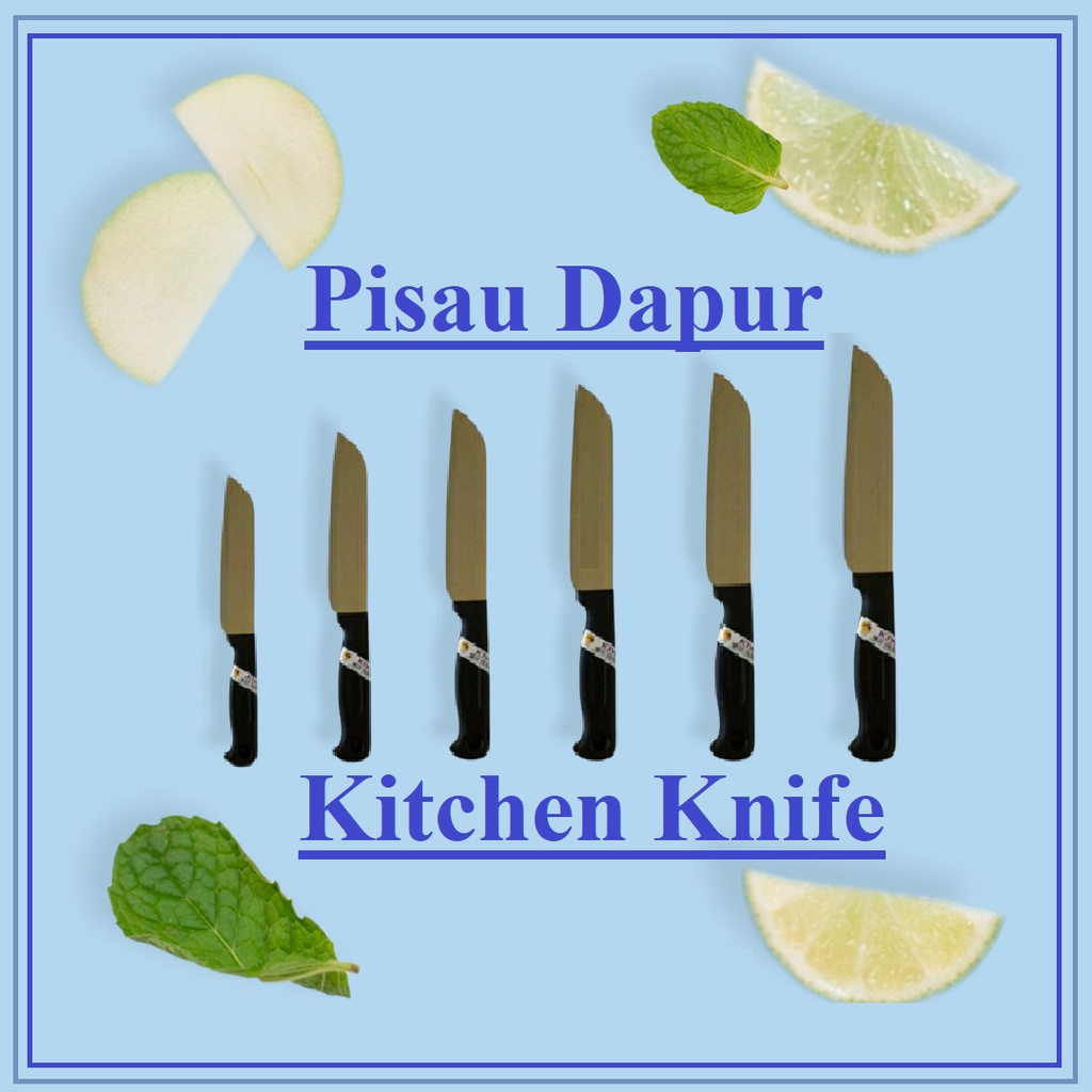 Knife Pisau Dapur Stainless Steel Knife Blade Household Kitchen Knife ...