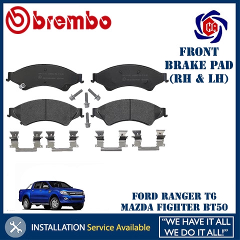 Ford Ranger T6 T7 T8 Mazda Fighter BT50 Genuine BREMBO FRONT Brake Pad ...