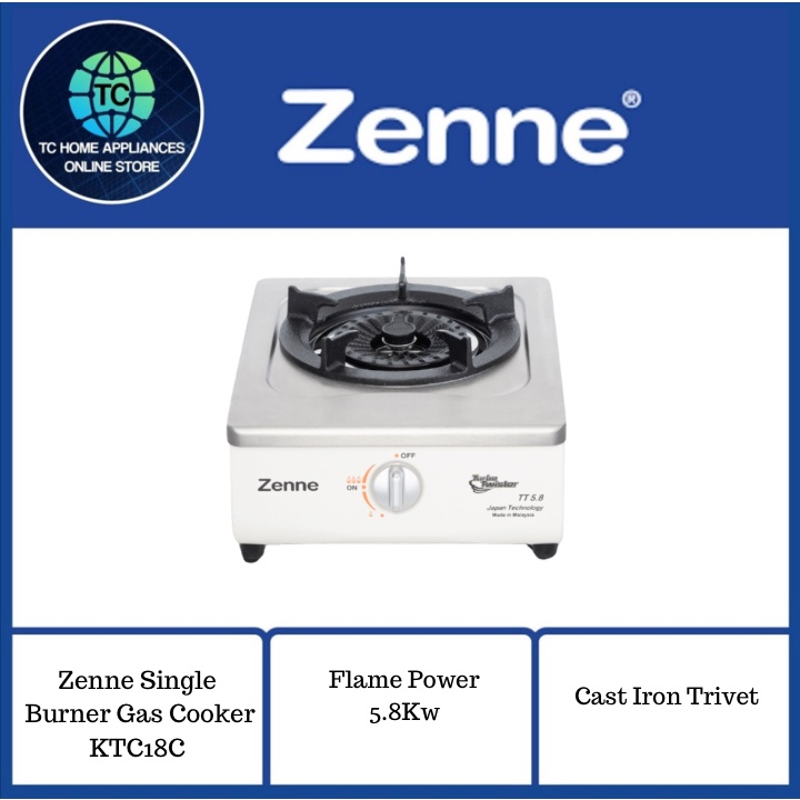 Zenne Single Burner Table Top Gas Cooker (KTC18S) | Shopee Malaysia