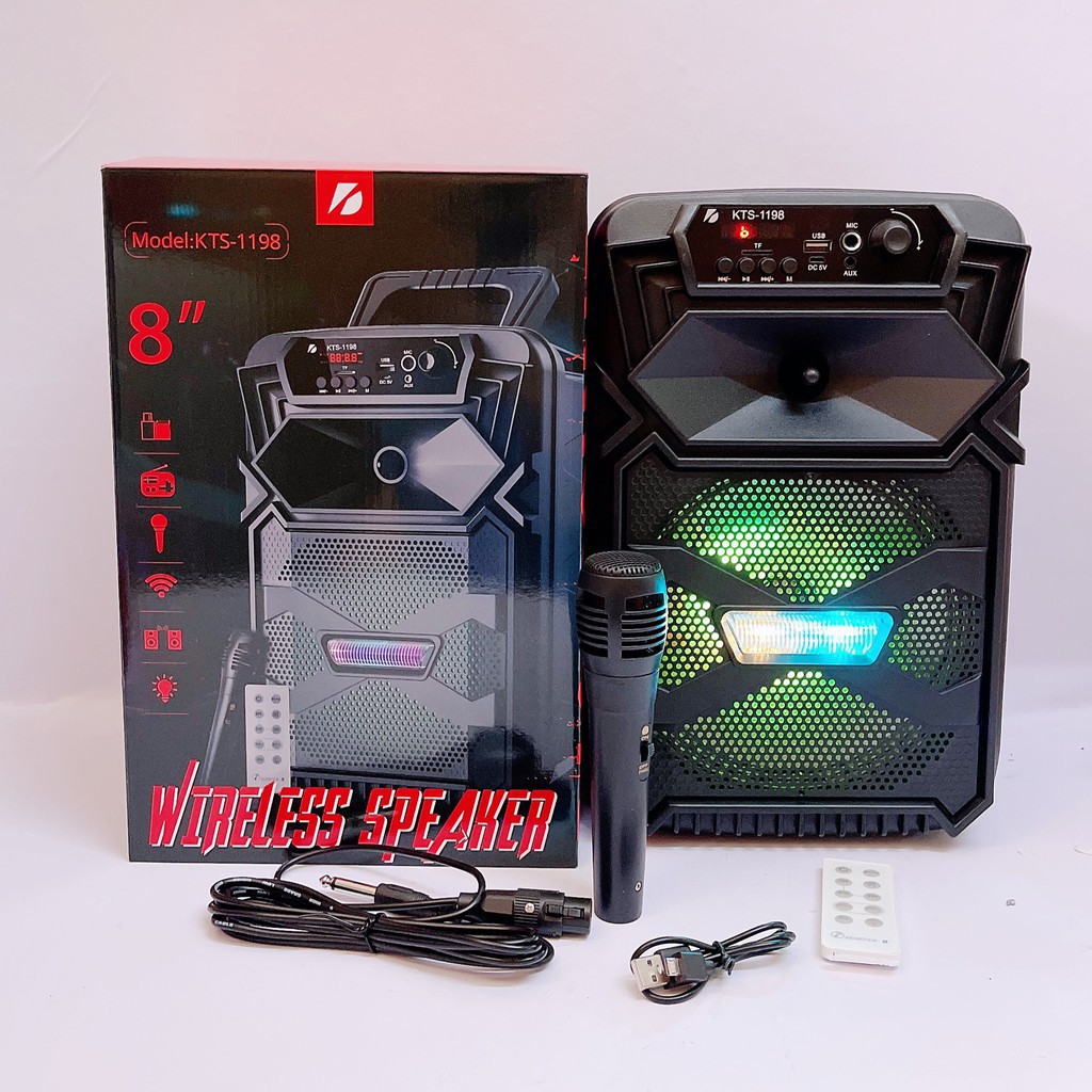 RX-Q87 BT2081 8 inch[Free Wireless Mic] Bluetooth Portable Speaker with ...