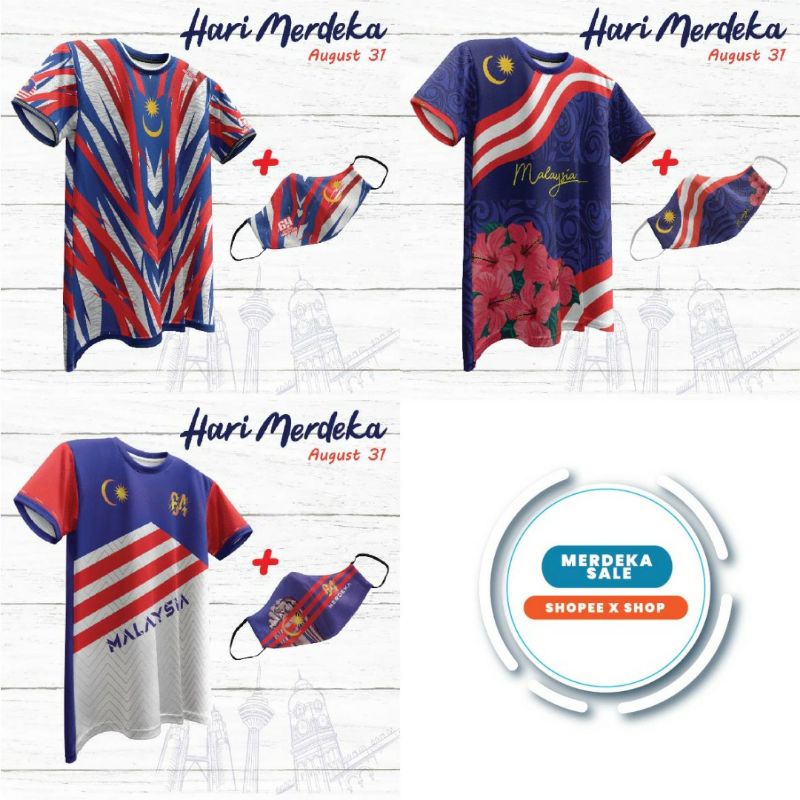 🔥NEW!! 2021 vs 64 MERDEKA COMBO SET SUBLIMATION JERSEY + WATER ...