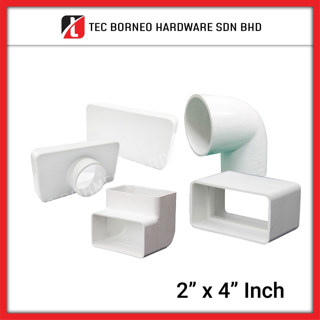 TEC [1 PC] Hydroponic Fitting 2" x 4" uPVC End Cap Socket Elbow ...