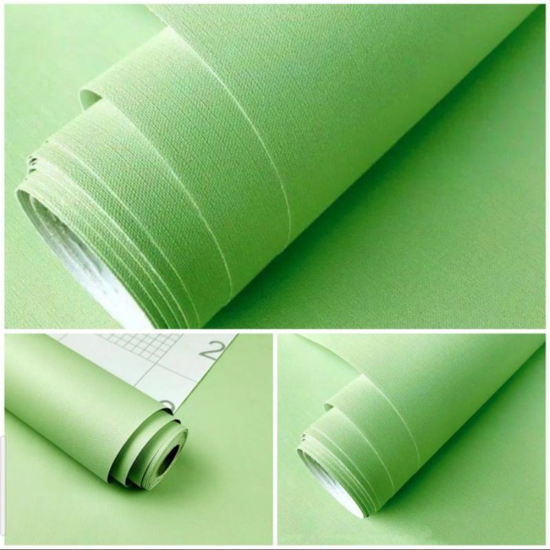 HIJAU Plain Green Fiber Textured Wall Sticker Wallpaper | Shopee Malaysia