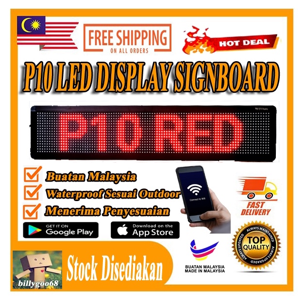LED DISPLAY SIGN BOARD Running Message Display Waterproof LED DISPLAY SIGNBOARD | Shopee Malaysia