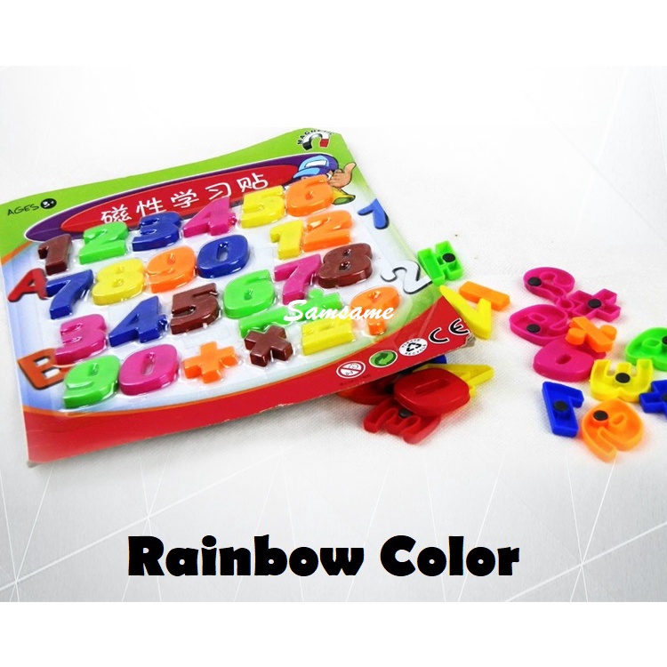 ABC & Number with Magnet white board Fridge magnetic kid education ...