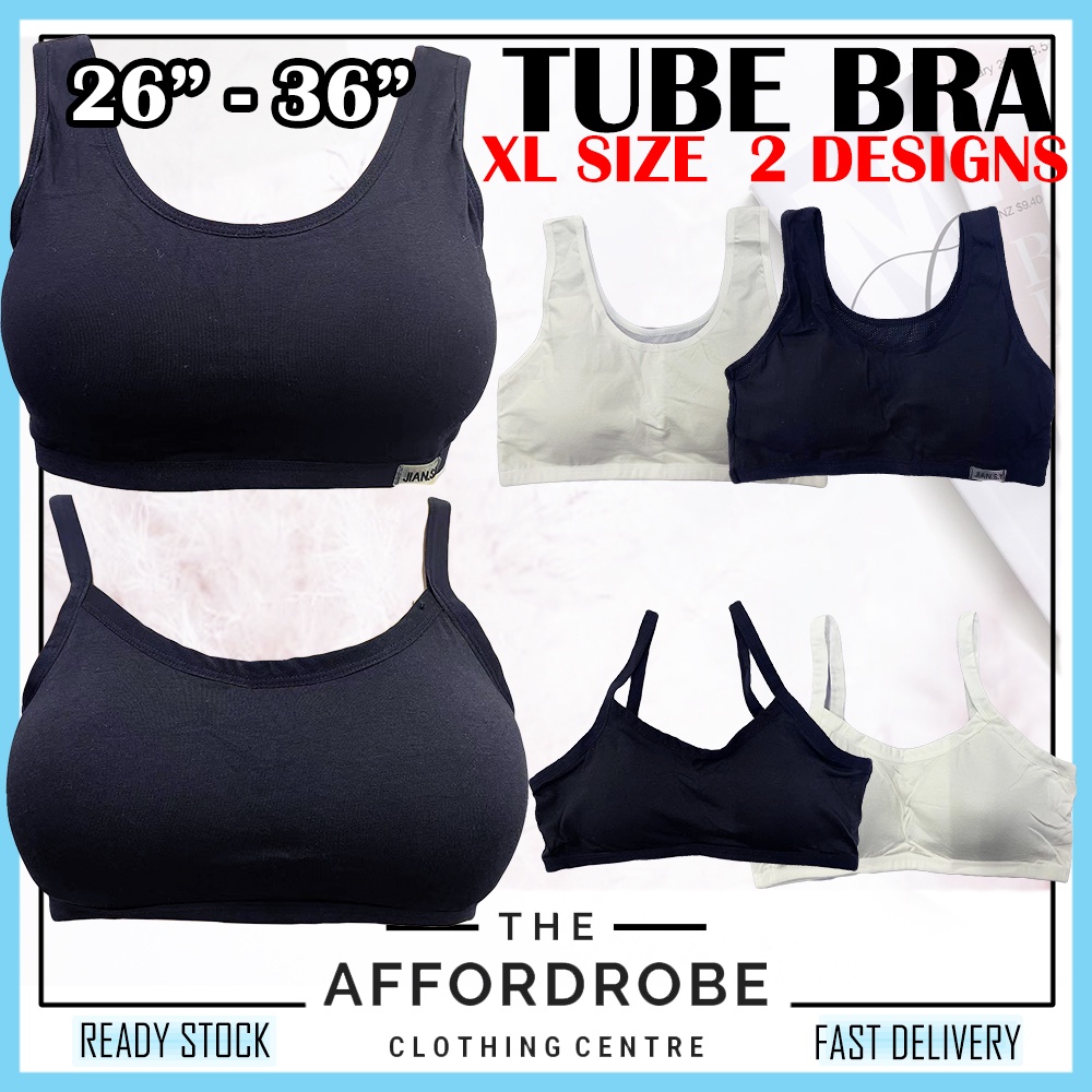 26-36 Cup A Cotton Tube Singlet Bra Non-Wired Young Teenage Girl First ...