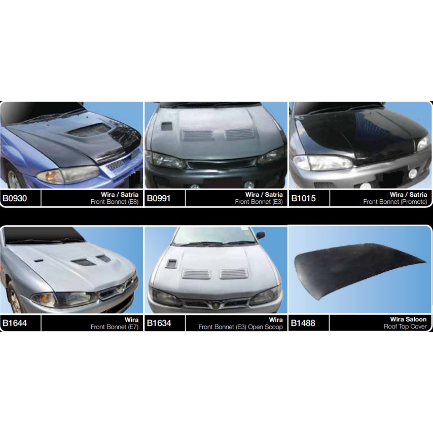 Proton wira saloon aeroback hatchback sedan front hood bonnet bonet ...