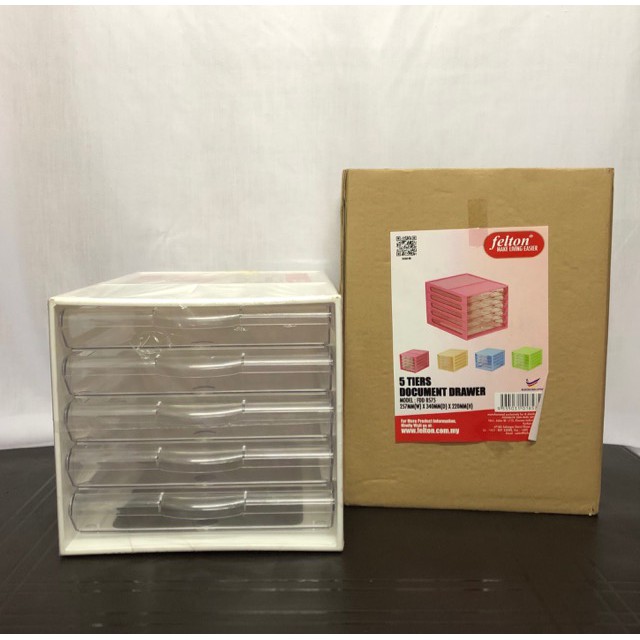 Felton 5 Tier Document Drawer White Colour | Shopee Malaysia