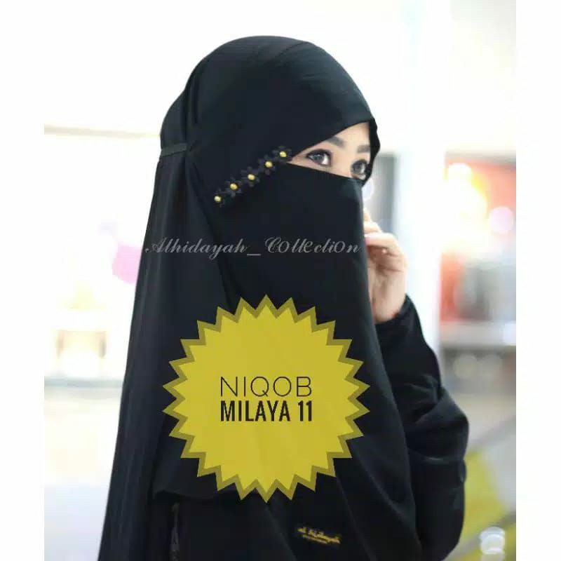 Niqob Milaya Flower Pearl Gold Niqab Veil | Shopee Malaysia