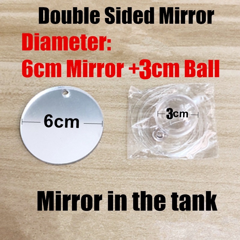 Creative Acrylic Betta Training Mirror Aquarium Sucker Floating Mirror ...