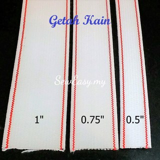 1"/ 0.75" / 0.5" / 1cm Getah Kain Getah Baju Getah Jahit (Jual Meter ...