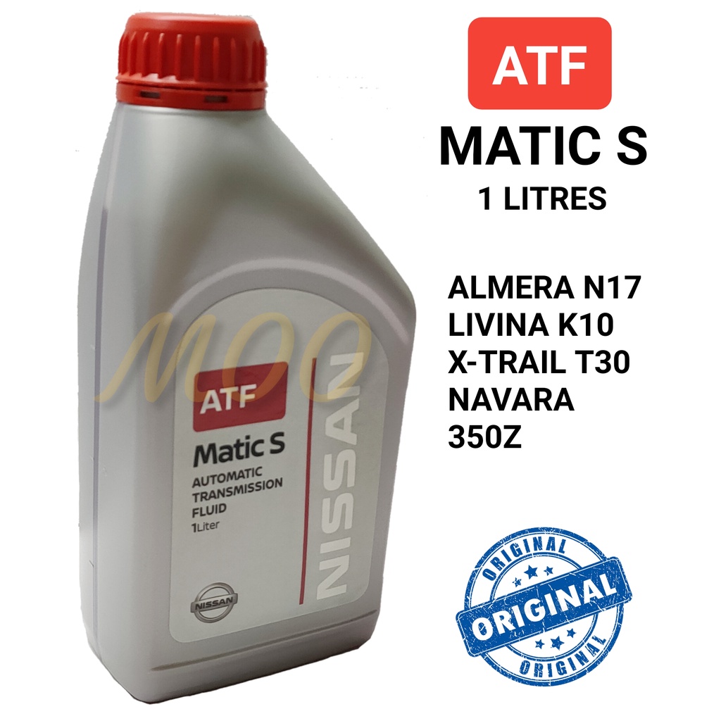 100% ORIGINAL NISSAN AUTO TRANSMISSION FLUID ATF MATIC S 1 LITRES ...