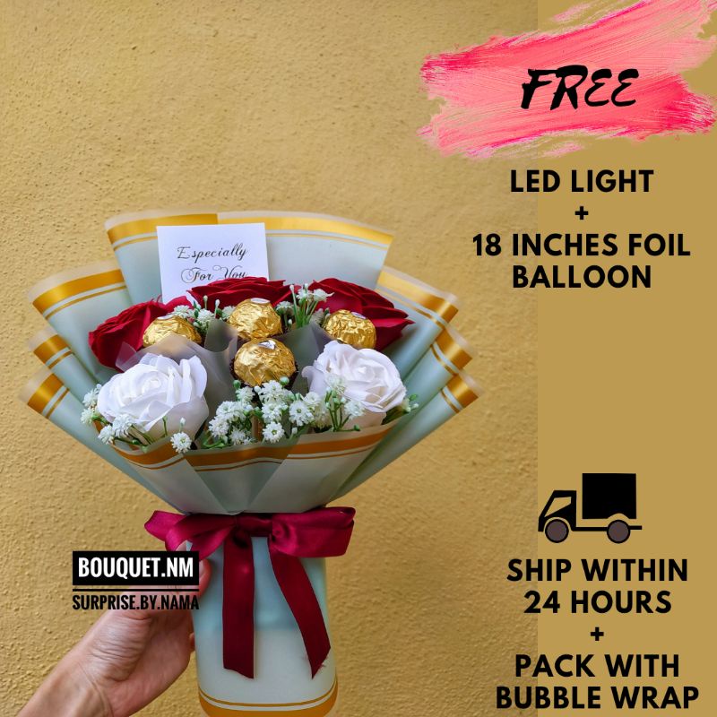 Flower Bouquet Bunga Gift Box Valentine Birthday happy Mothers day ...