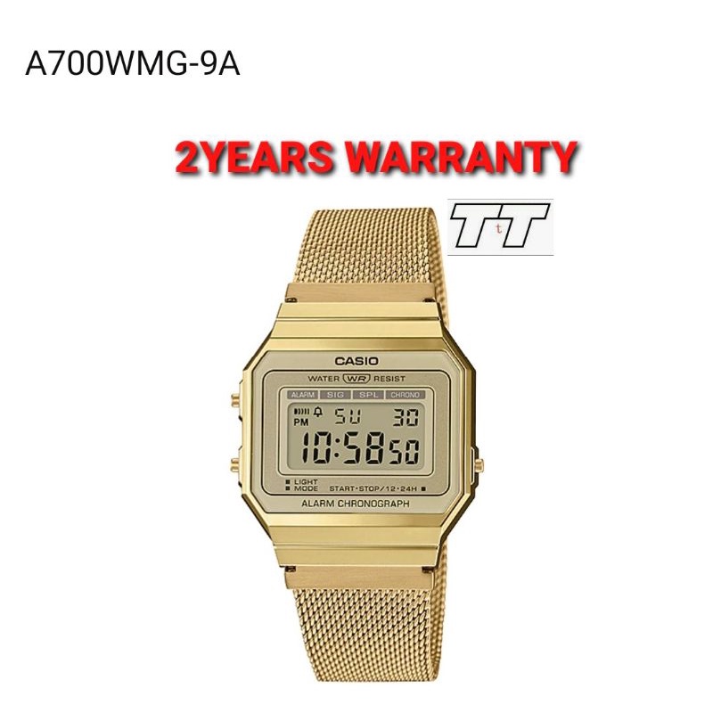 [2YEARS WARRANTY] Casio A700WMG-9A Women Watches Youth Vintage ...