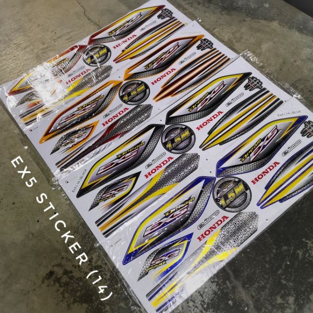 Stiker sticker body stripe cover set (14) EX5 DREAM EX5 high power BAJU ...
