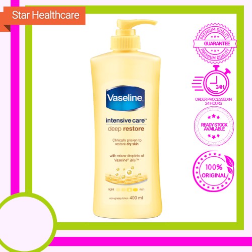 Vaseline Intensive Care Lotion Deep Restore 400ml [Exp date: 24/07/2026] | Shopee Malaysia