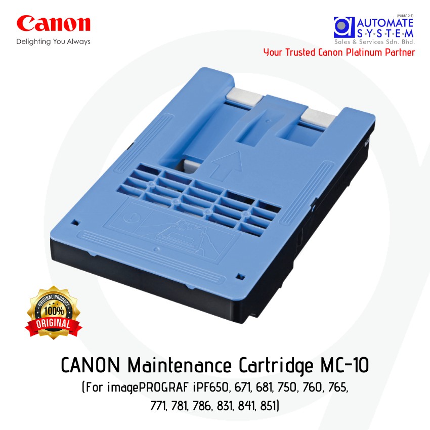 Canon Maintenance Cartridge MC-10 | iPF Series | iPF650, 671, 681, 750, 760, 765, 771, 781, 786 ...