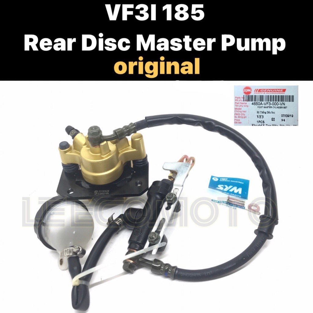 SYM VF3I 185 REAR DISC PUMP ASSY - ORIGINAL -WITH REAR CALIPER ( 4650A ...