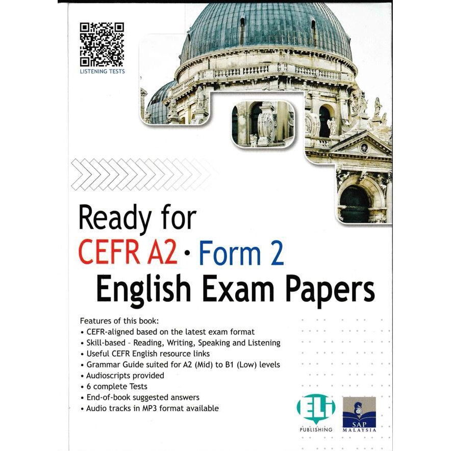 Ready for CEFR A2 Form 2 English Exam Papers With Listening Test with ...