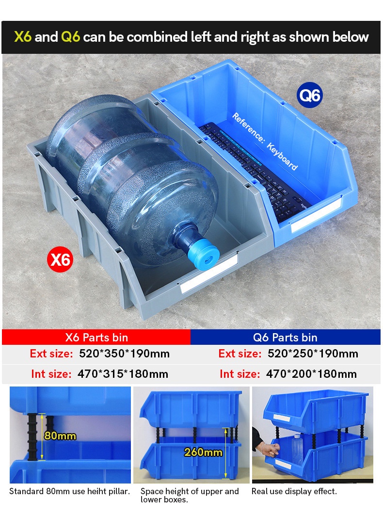 X SERIES PARTS BIN |Plastic Stackable Parts Box Multi Toolbox for ...