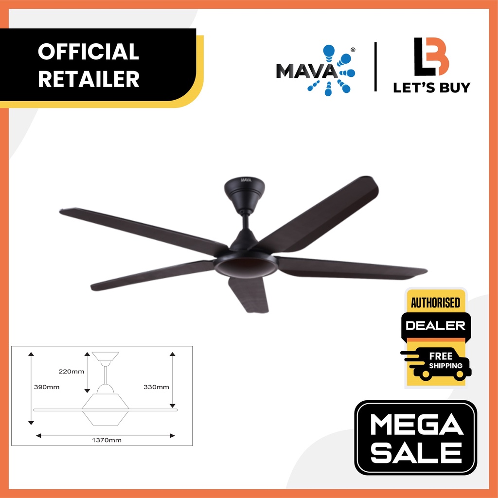 11.11SALES FAST SHIPPING - 54" CEILING FAN / 5BLADES / 4 SPEEDS/ KIPAS ...