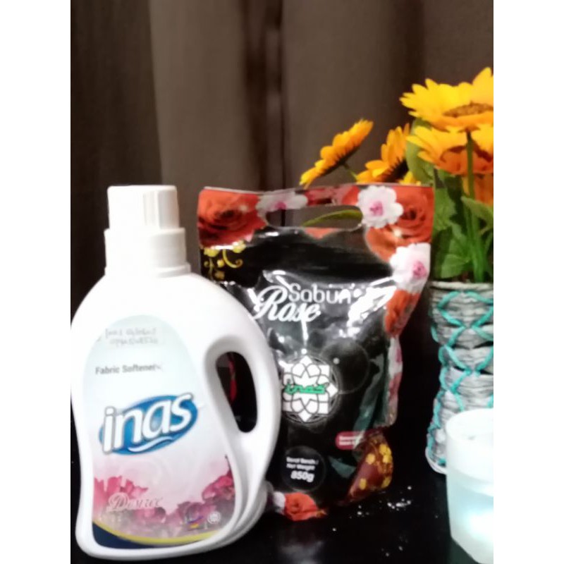 INAS Sabun chempaka ros (cempaka) & fabric softener combo 2set pencuci ...