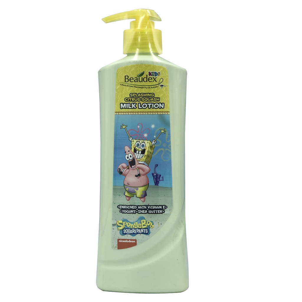 Beaudex Kids Milk Lotion Splashing Citrus Squash (Spongebob Squarepants ...