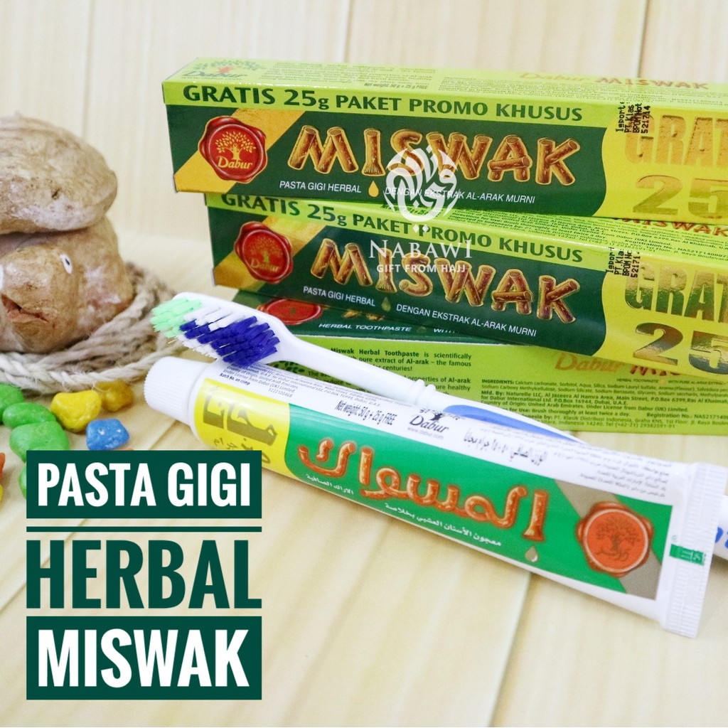 Herbal Toothpaste Herbal Toothpaste Dabur Miswak Pure Al-Arak Extract ...