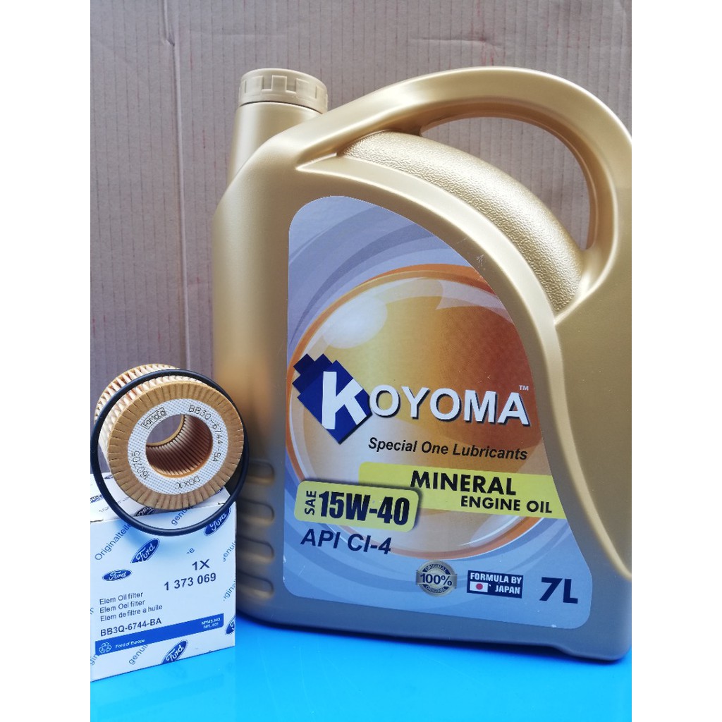 FORD RANGER T6 OIL FILTER BB3J-6744 + KOYOMA 15W40 CI-4 7LITER ENGINE ...