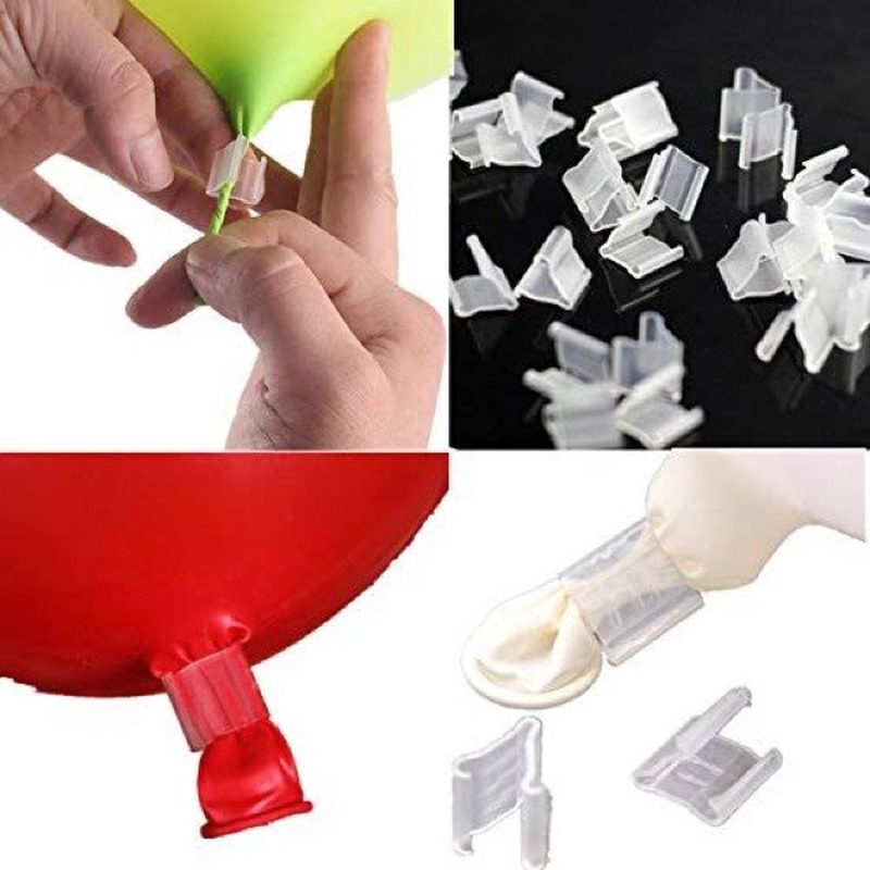 100pcs V Shaped Balloon Clips Plastic Sealing Latex Balloon Helium ...